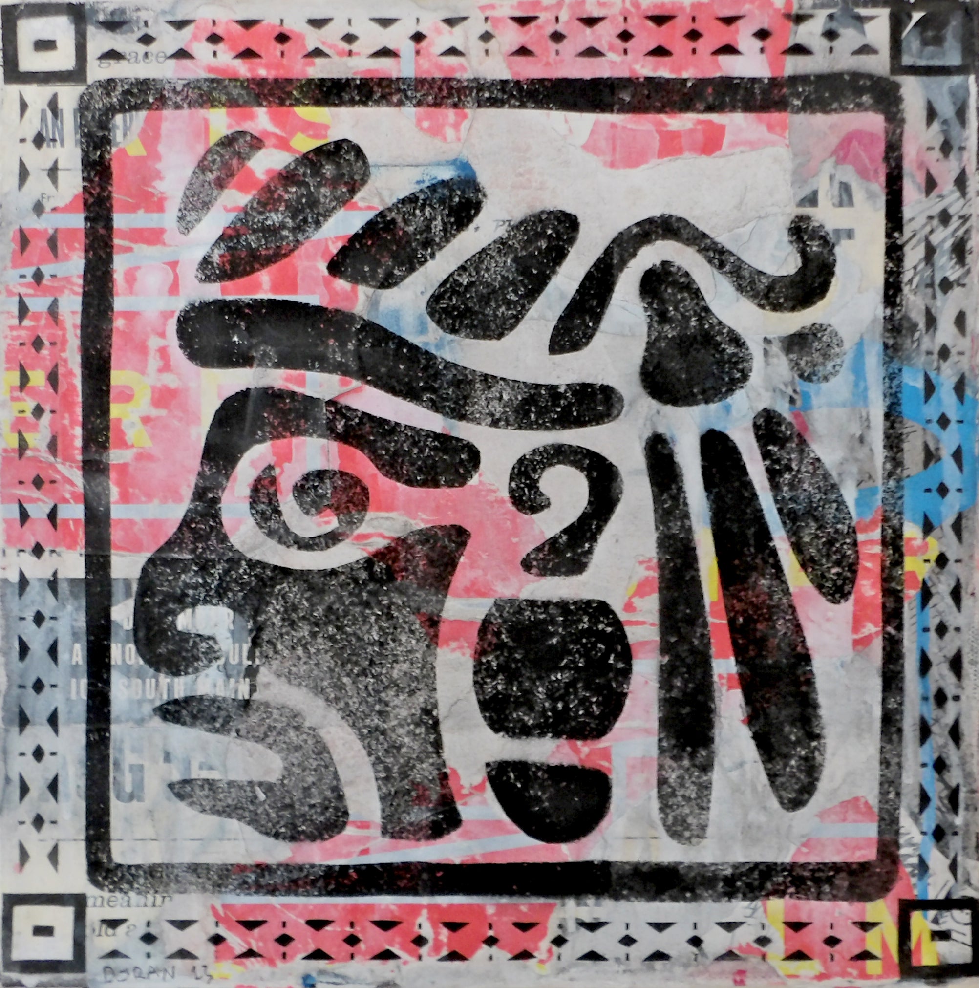 Mayan Chief 12"x12" Mixed Media Art – Jungle Relics